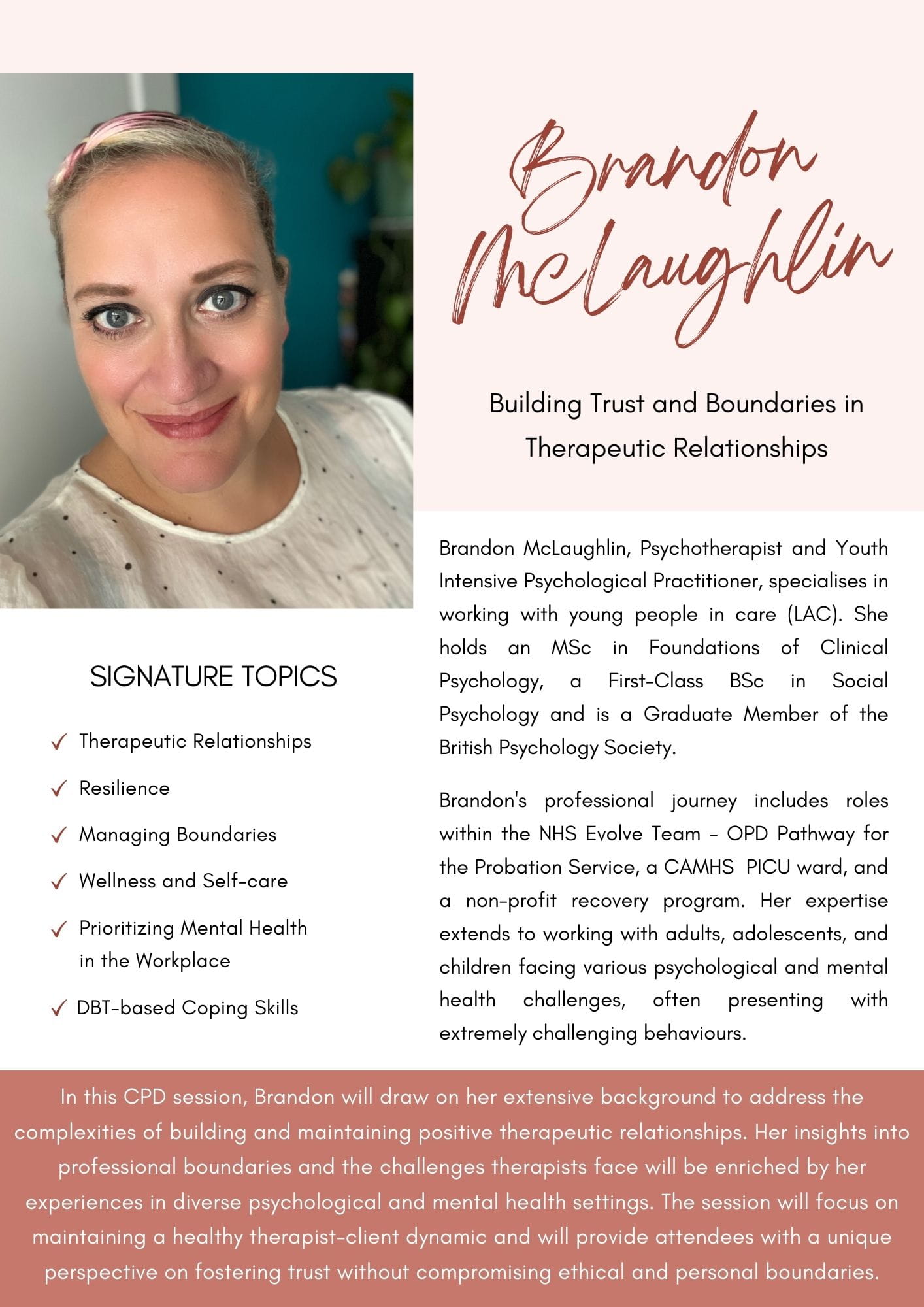 Online CPD: Building trust and boundaries in therapeutic relationships with Brandon McLaughlin ...